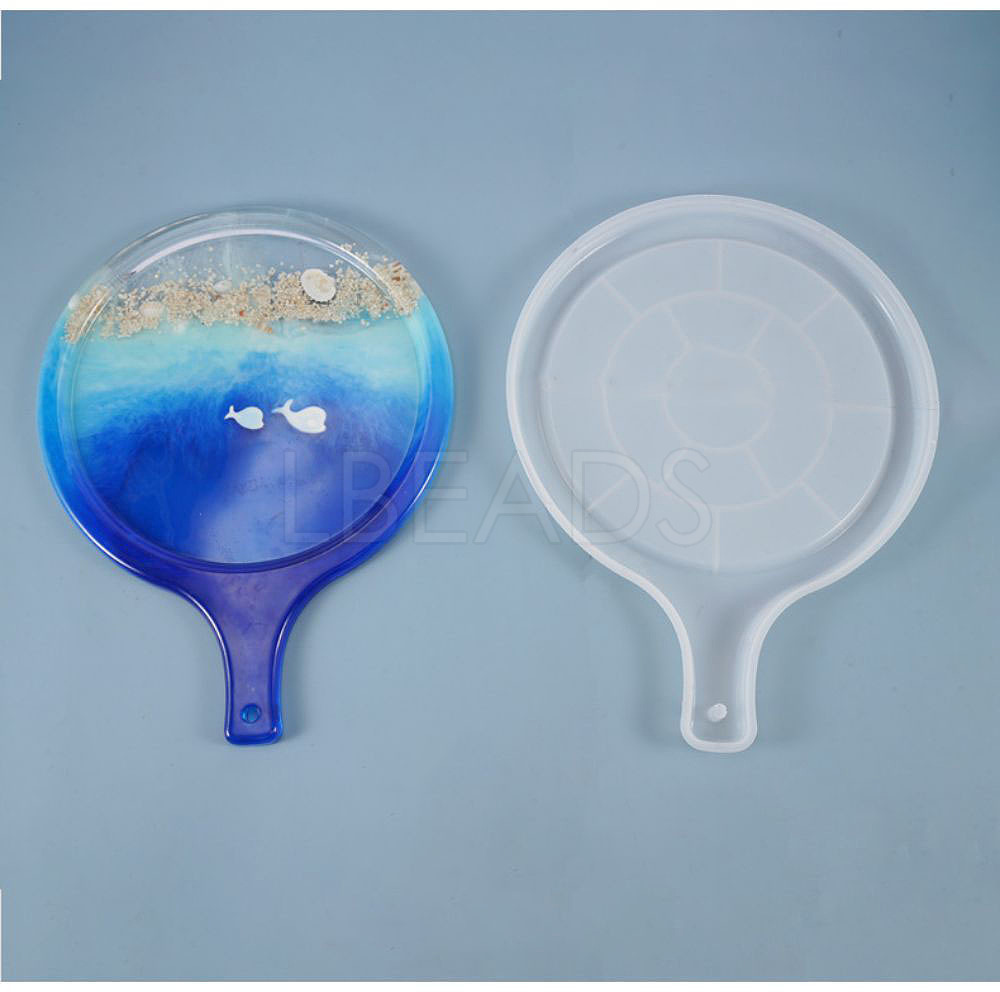 Round with Pattern Handle Dinner Plate Silicone Molds - Lbeads.com