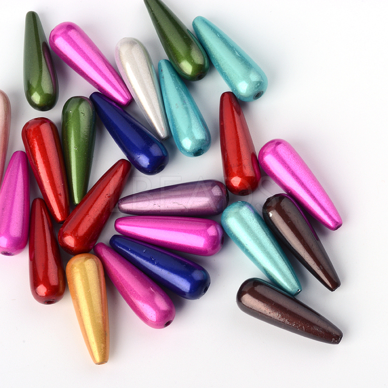 Spray Painted Miracle Acrylic teardrop - Lbeads.com