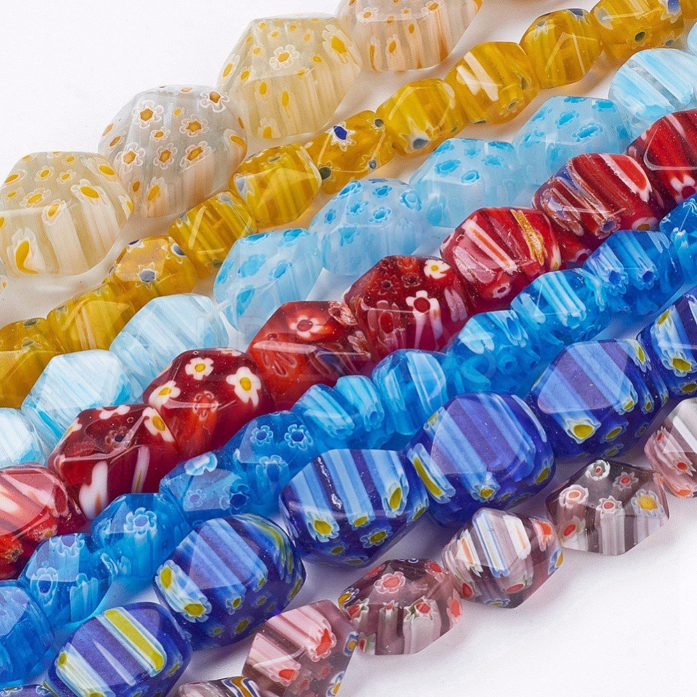 Handmade Millefiori Glass Beads Strands - Lbeads.com