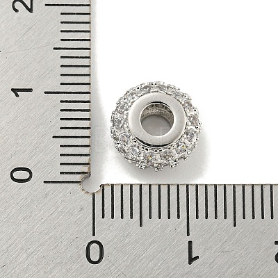Rack Plating Brass Micro Pave Cubic Zirconia Beads - Lbeads.com